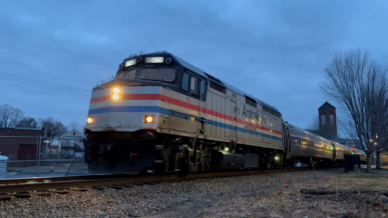 Amtrak and CSX Action on the Portland Subdivision in April 2025 - YouTube
