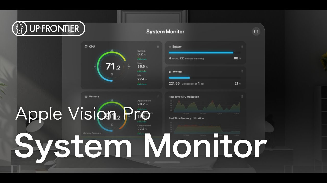 【Apple Vision Pro】System Monitor - YouTube