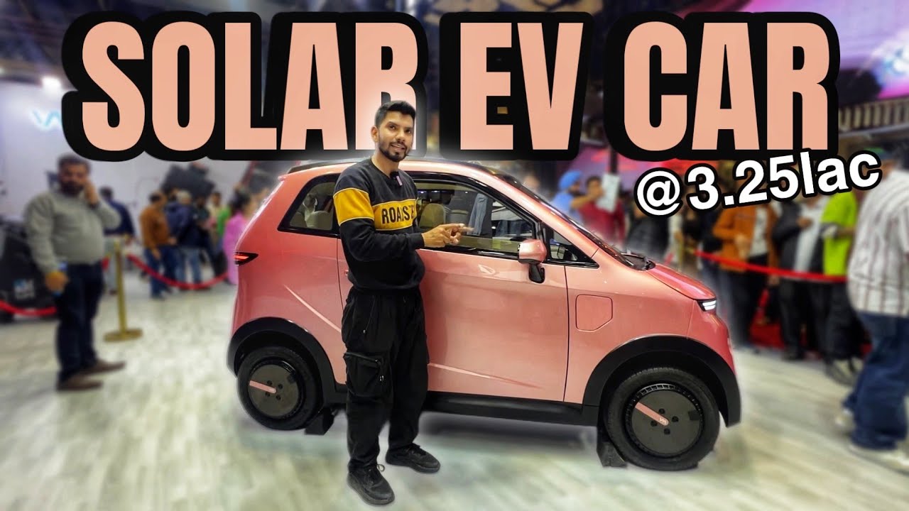 Eva solar power car @3.25lakh | Bharat mobility show 2025 ⚡ - YouTube