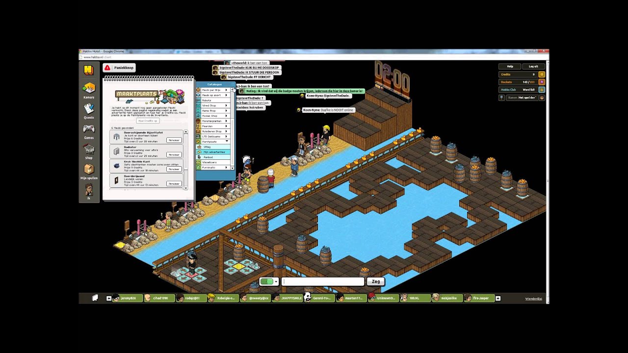Habbo NL/BE Het spel der tonnen! - YouTube