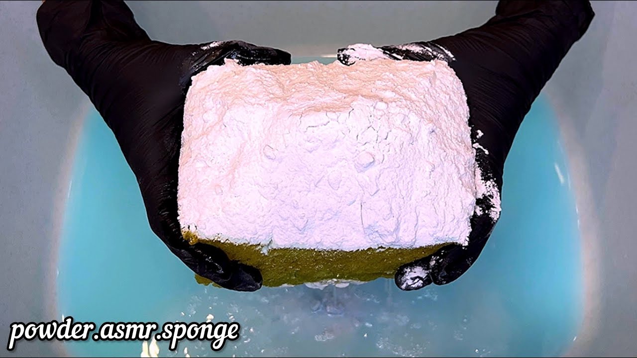 Fabric softener + BLECH gel + powder 🩵🤍Squeezing sponges asmr - YouTube