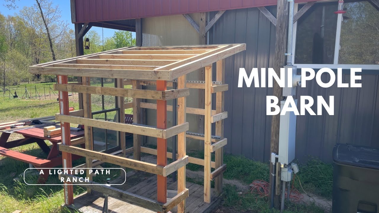 Building a Mini Pole Barn to house Solar Equipment #ranchinonmission ...