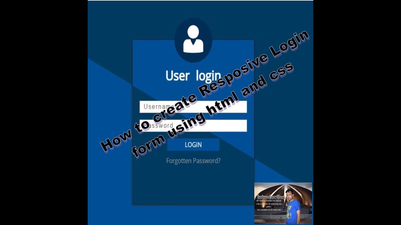 How to make a responsive facebook login form using html and css - YouTube