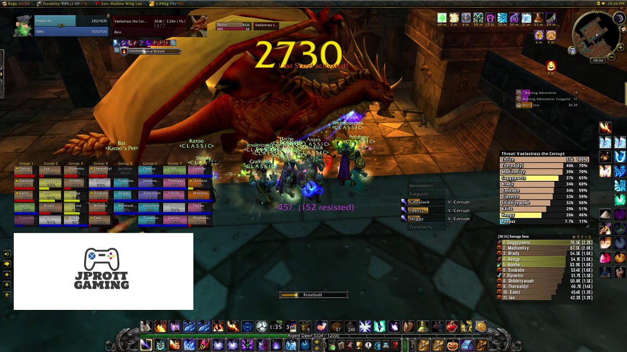 WoW Classic BWL FULL RUN -- Mage PoV - YouTube