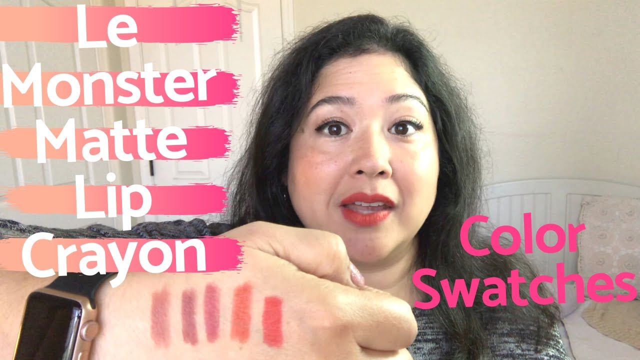 Haus Labs Le Monster Matte Lip Crayon Swatches!! All 12 shades swatched ...