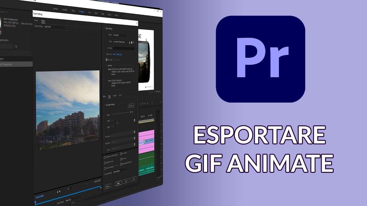 Esportare GIF Animate con Adobe Premiere Pro CC 2020 - YouTube