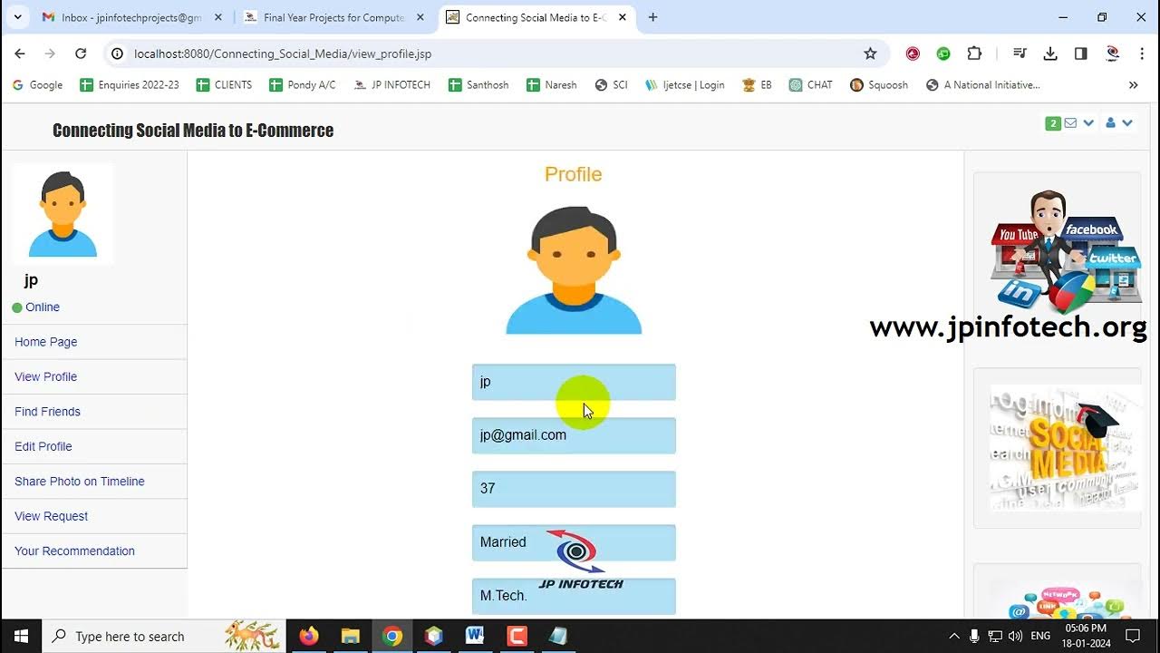Connecting Social Media to E-Commerce | Java Final Year Web Application ...