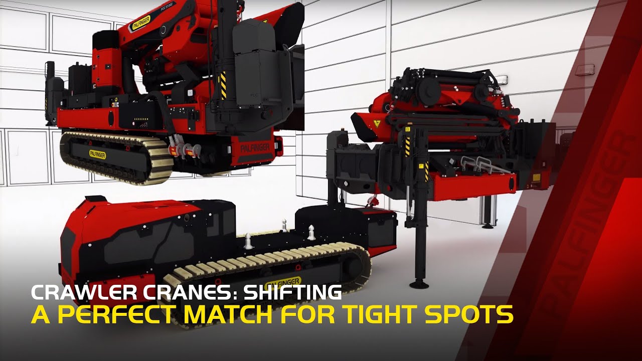 PALFINGER Crawler Cranes - Shifting - YouTube