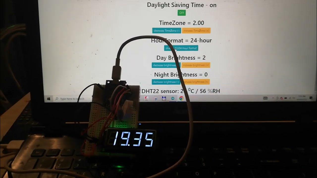 NTP clock with webcontrol on TM1637 led display (4) - YouTube