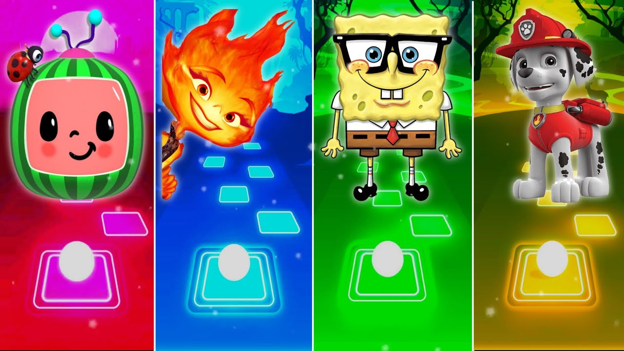 Cocomelon 🆚 Elemental 🆚 Spongebob 🆚 Paw Patrol | Score Battle - YouTube