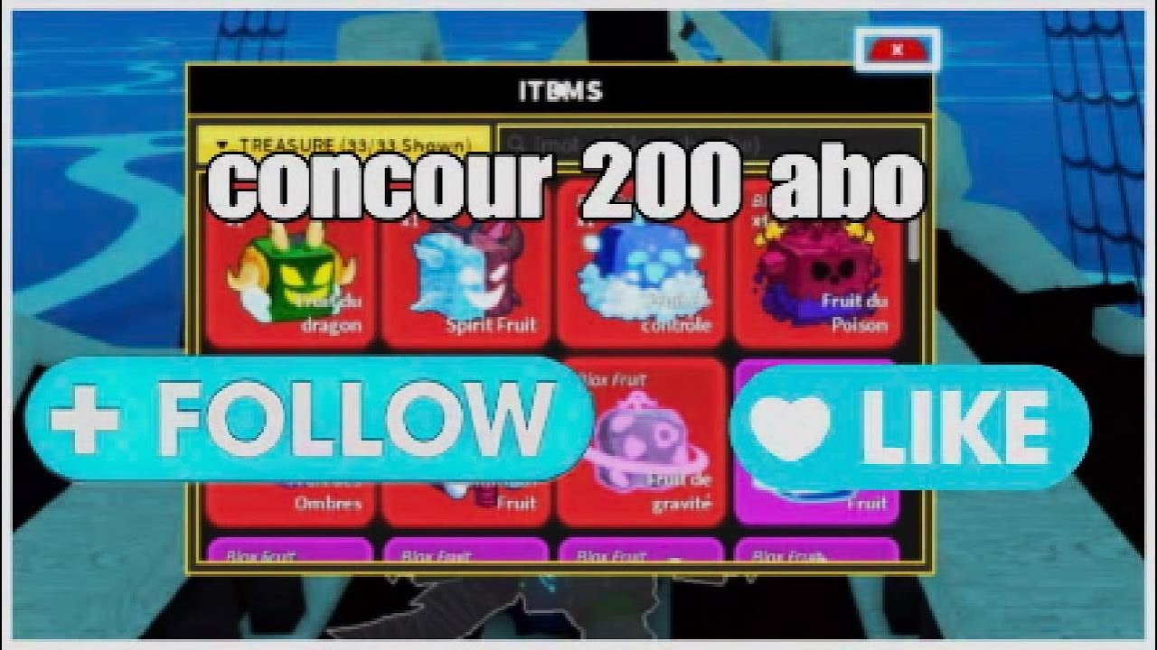 Concour- pour gagner un fruit mythique au 200 abo - YouTube