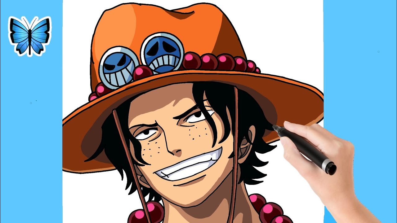 How to draw Portgas D. Ace from One piece Step by Step - YouTube