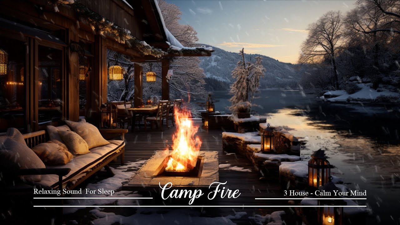 The Cold Scene And The Sound Of A Burning Fireplace🎧Create A Warm ...