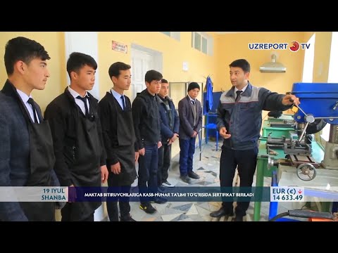 Maktab bitiruvchilariga kasb-hunar taʼlimi to‘g‘risida sertifikat beriladi