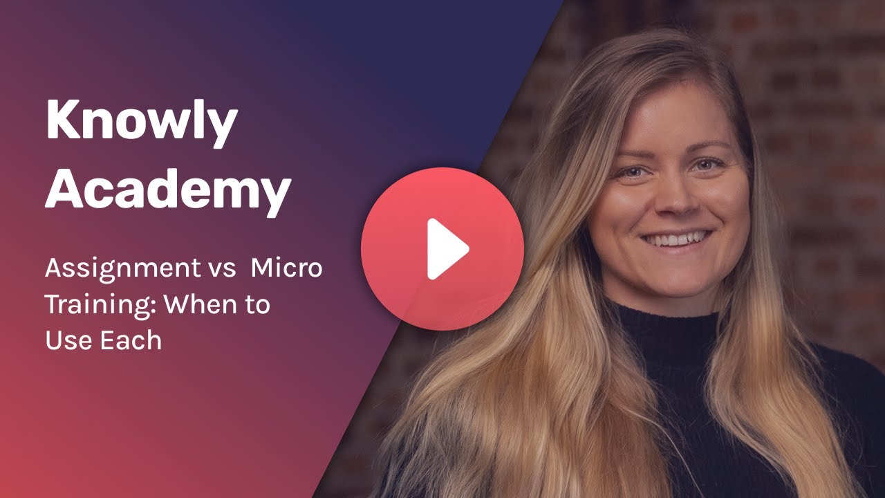 Assignment vs Micro Training: When to Use Each - YouTube