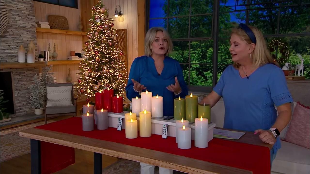 Home Bliss Set of 3 Rechargeable Pillars w/ Base and Remote on QVC - YouTube