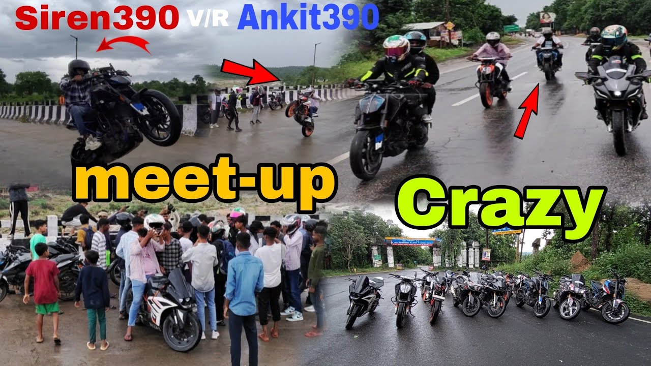 Crazy' Meet-up Maza Aagya And Sirne Duke 390 & Ankit Duke 390 wheelie ...