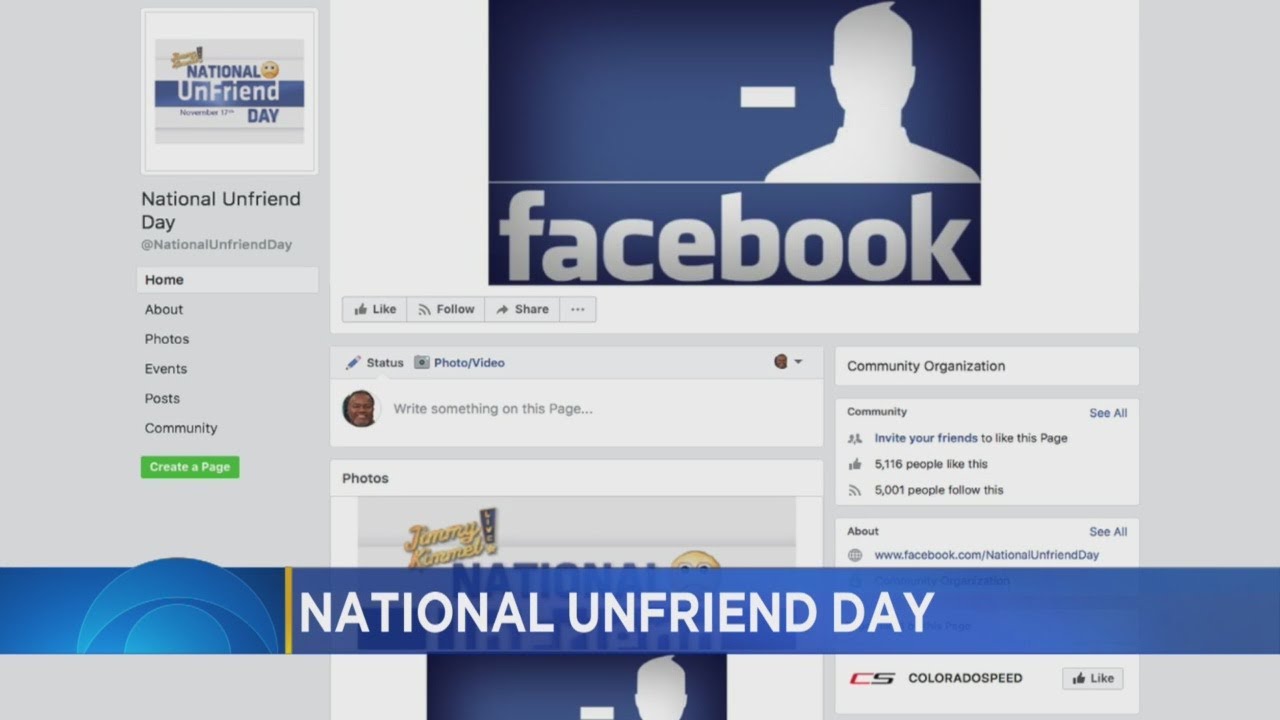 It's National Unfriend Day - YouTube