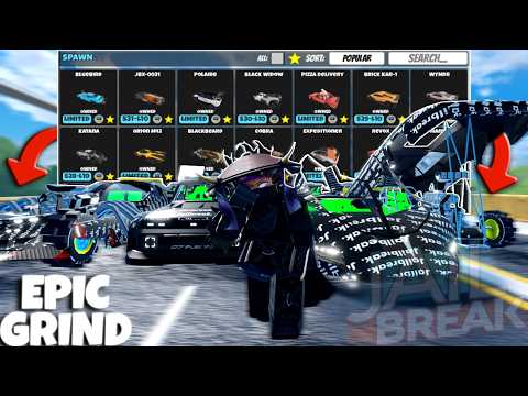 I TRIED TO GRIND WITH ALL MY LIMITED CARS IN ROBLOX JAILBREAK