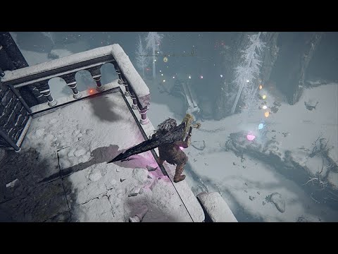 How to across the invisible bridge (falling snow marks something unseen ...