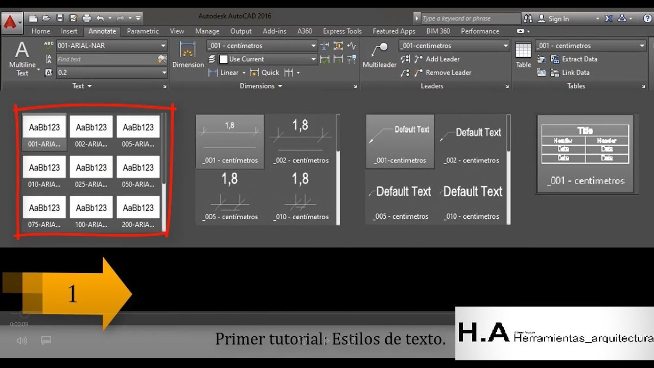 COMO UTILIZAR ESCALAS ANOTATIVAS (ESTILOS DE TEXTO) AUTOCAD, 1/4 (FÁCIL ...