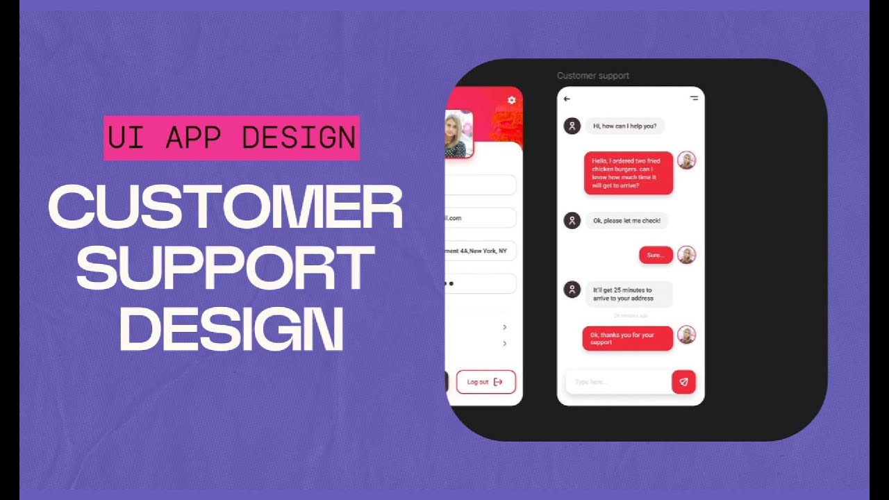 CUSTOMER SUPPORT UI DESIGN APP IN FIGMA #28 - YouTube