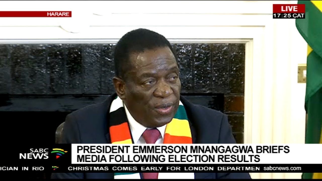 President Emmerson Mnangagwa addresses the media - YouTube