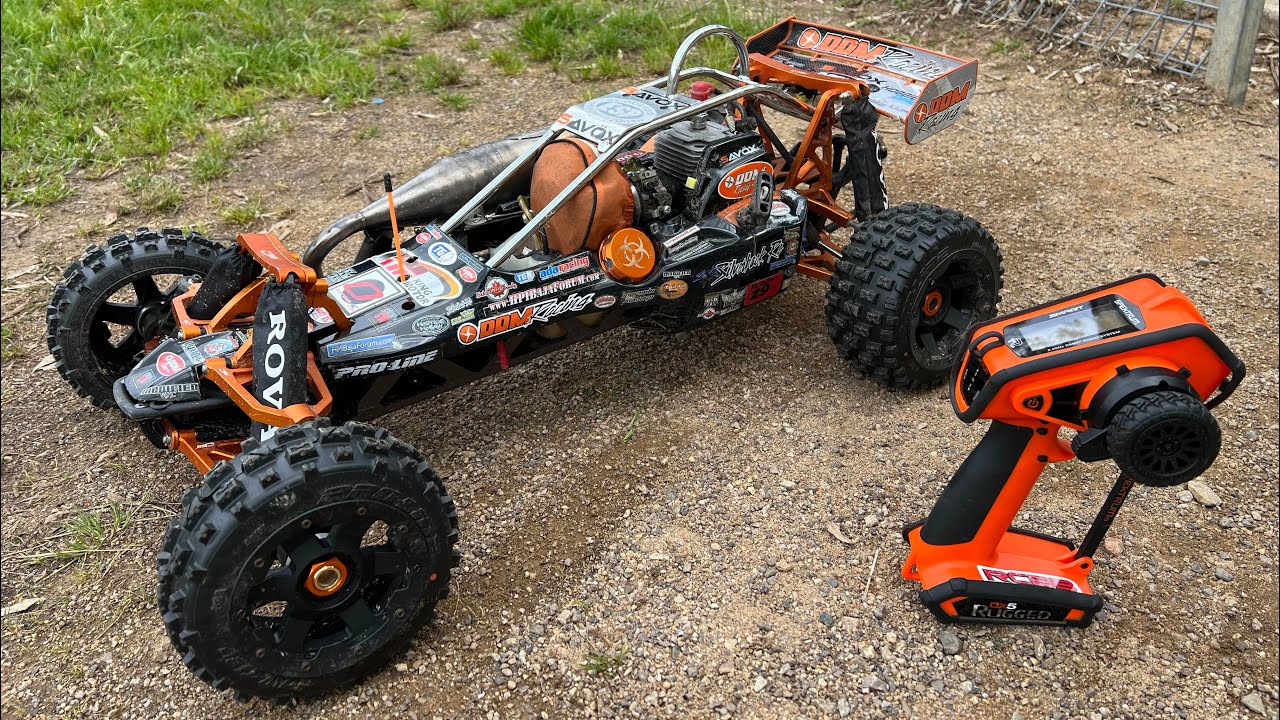 Baja 1/5 Scale ESP 30.5 Ported Zenoah with Victory RC Tuned Side Pipe ...