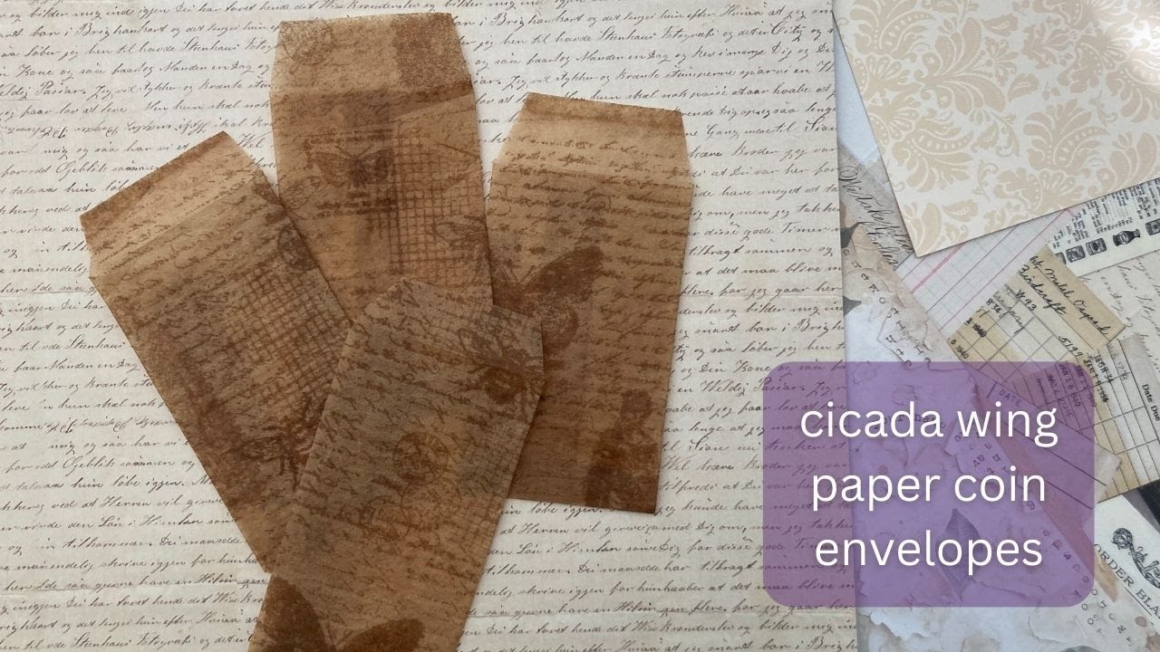 How to Make Cicada Wing Paper Coin Envelopes - Spunky Misfit Girl - YouTube