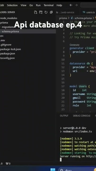 API database ep.4 #funfuang #coding #ฟันเฟื่อง #codingeducation #programming #shorts #fypシ゚ ...