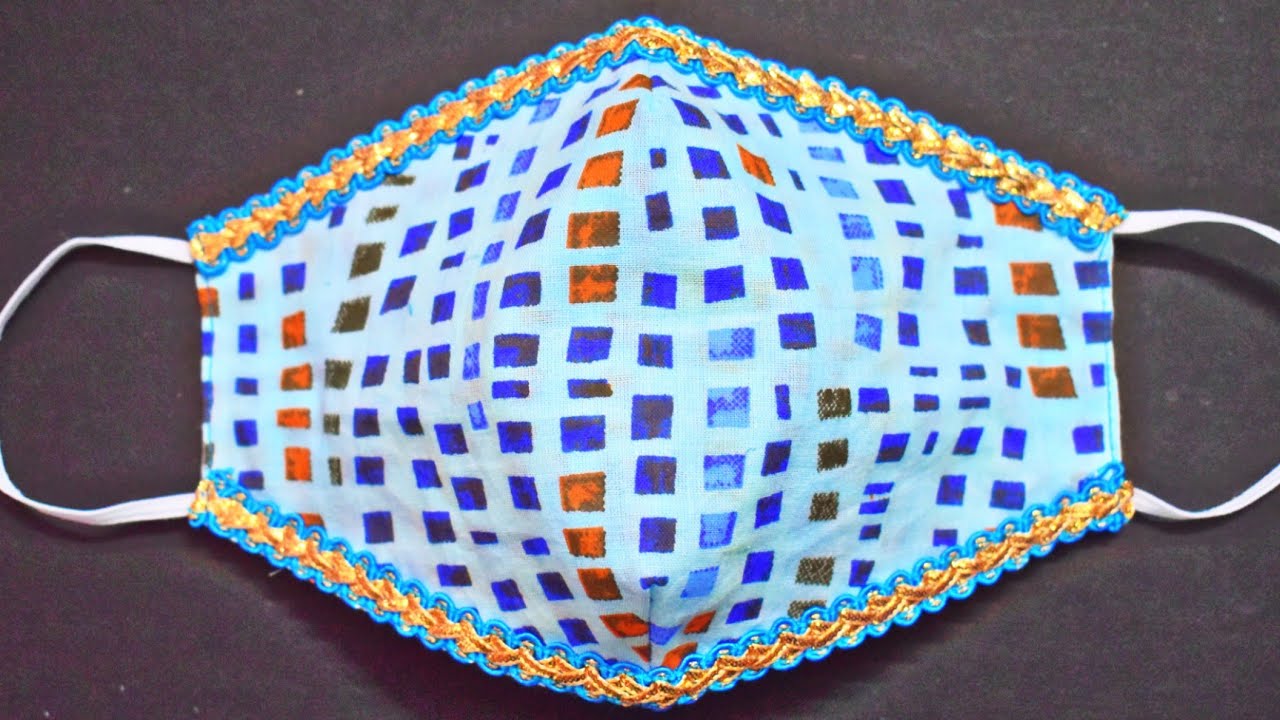 NEW DESIGN!! FACE MASK - How To Sew Cloth Face Mask Video - YouTube