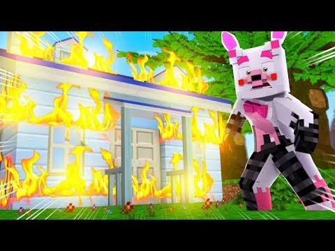 Minecraft Fnaf Daycare: Mangle's House Caught On Fire?! (Minecraft ...