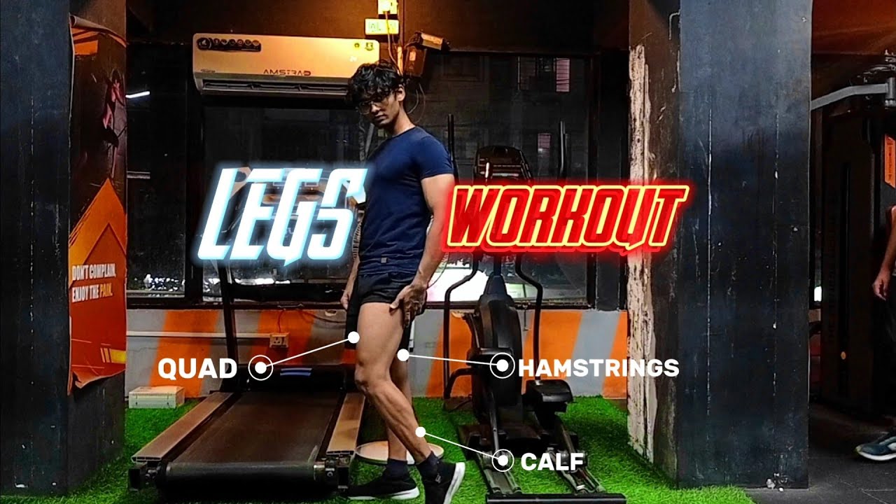 LEGS WORKOUT || Quad - Hamstrings - Calf || Vlog || Yatharth Ishanya ...