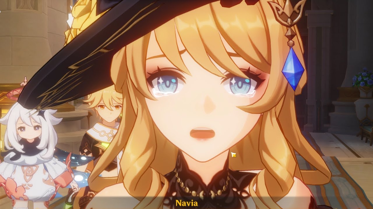 Navia cries in front of Neuvillette || Genshin Impact 4.0 - YouTube