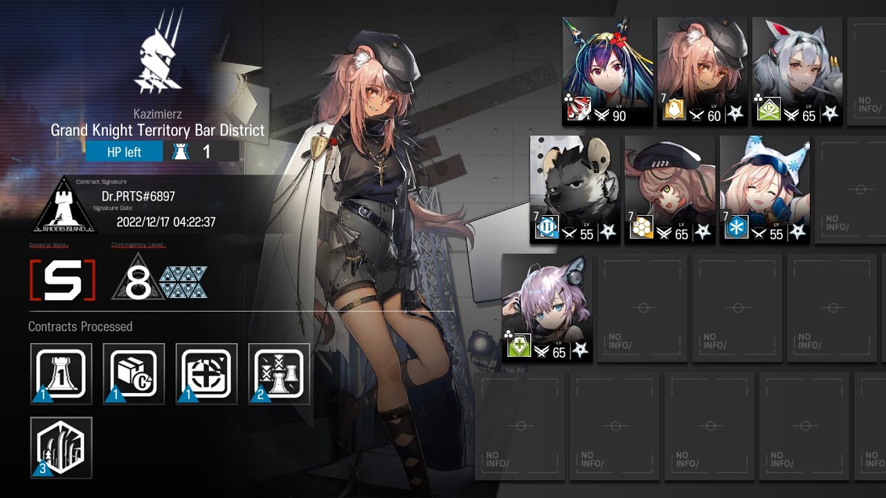 Arknights CC#9 Day 10 Grand Knight Territory Bar District Low Rarity ...