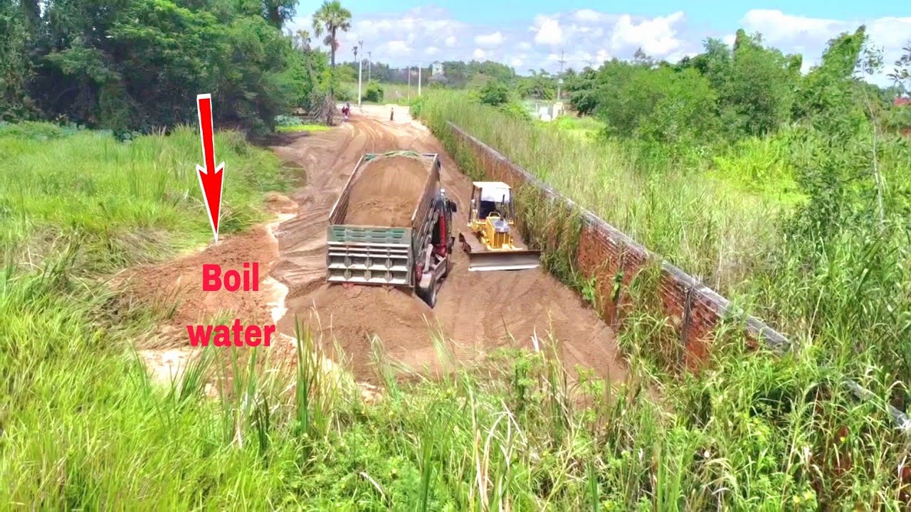 Wonderful New Project Activity Filling Sand with By bulldozer Push Sand ...
