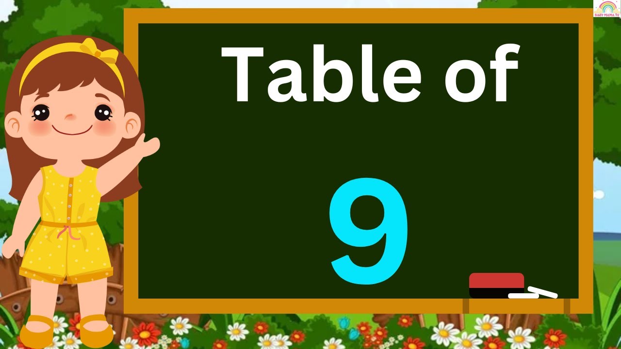 Table of 9 I Table 9 #tableof9 #tableof2to5 #tableof2to20 #learntables ...