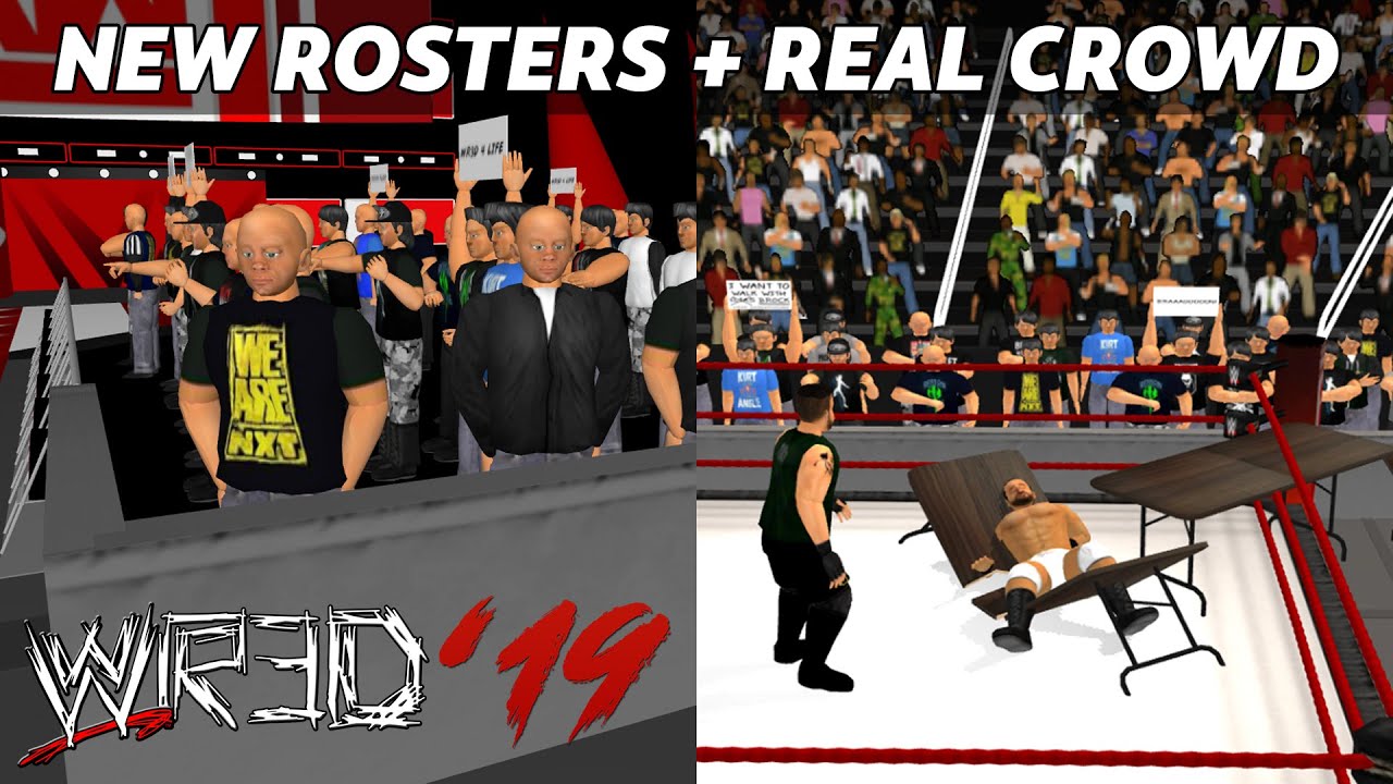 WR3D 2K19 by HHH- New rosters and real 3D crowd - YouTube
