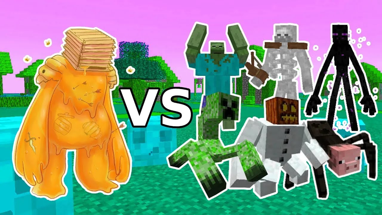 Minecraft: HONEY GOLEM VS ALL MUTANT MOBS - YouTube