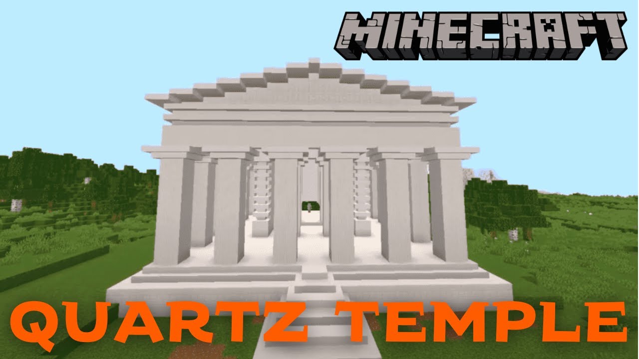 Minecraft - How to Build a Quartz Temple - YouTube