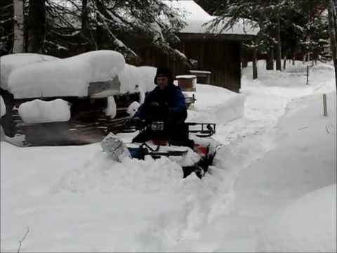 My homemade snowblower... - YouTube