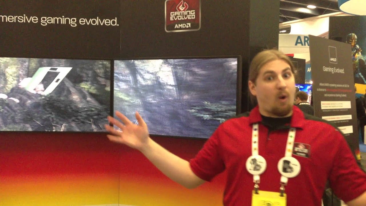 AMD show off 5-screen EyeFinity setup at GDC 2013 - YouTube