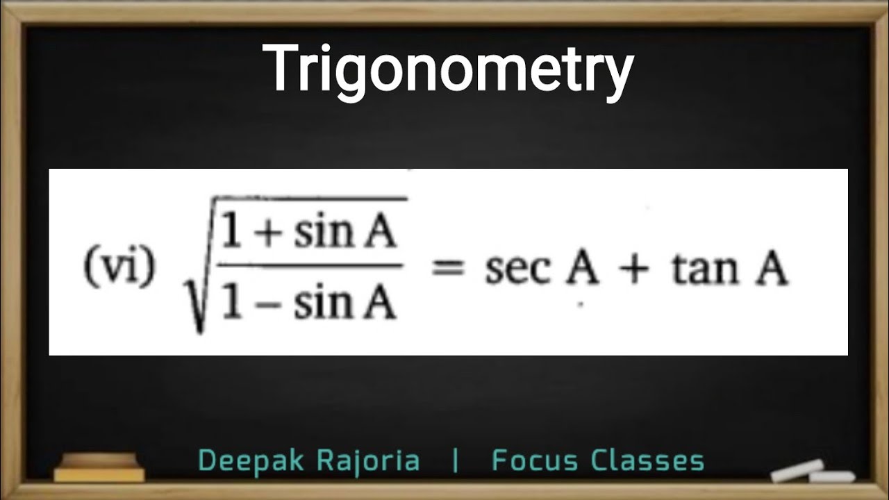 Trigonometry Class 10 Ex 8.3 Q4 (vi) | Prove that - Root (1+sin theta ...