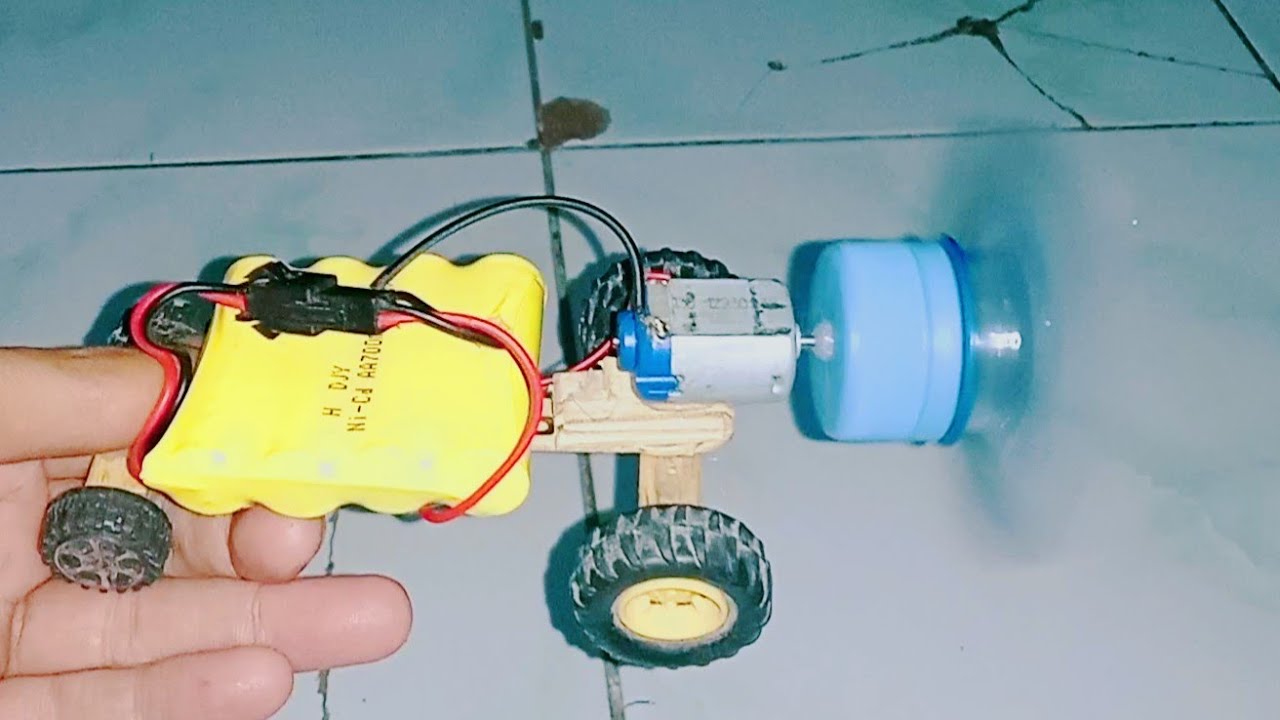 3D model How to Make a Wind-powered Mini Car using a dynamo and battery ...