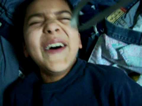 kid laughing hysterically at his own laugh - YouTube