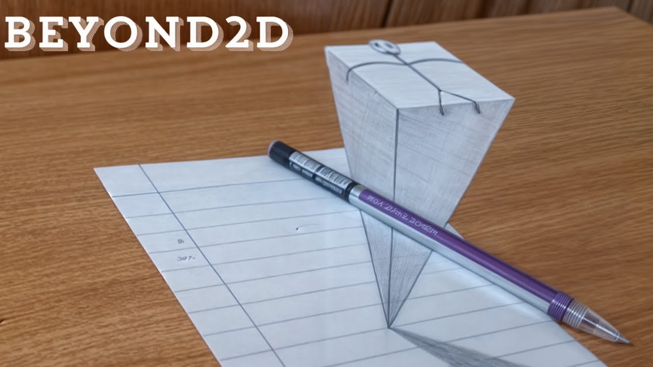 3d drawing on paper step by step.beyond2d - YouTube