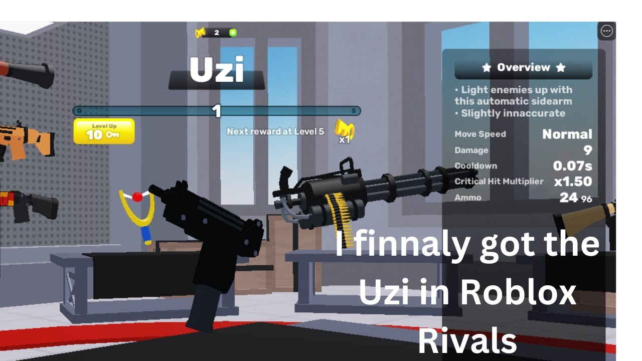 Playing Roblox Rivals again and Obtaining the Uzi gun... - YouTube