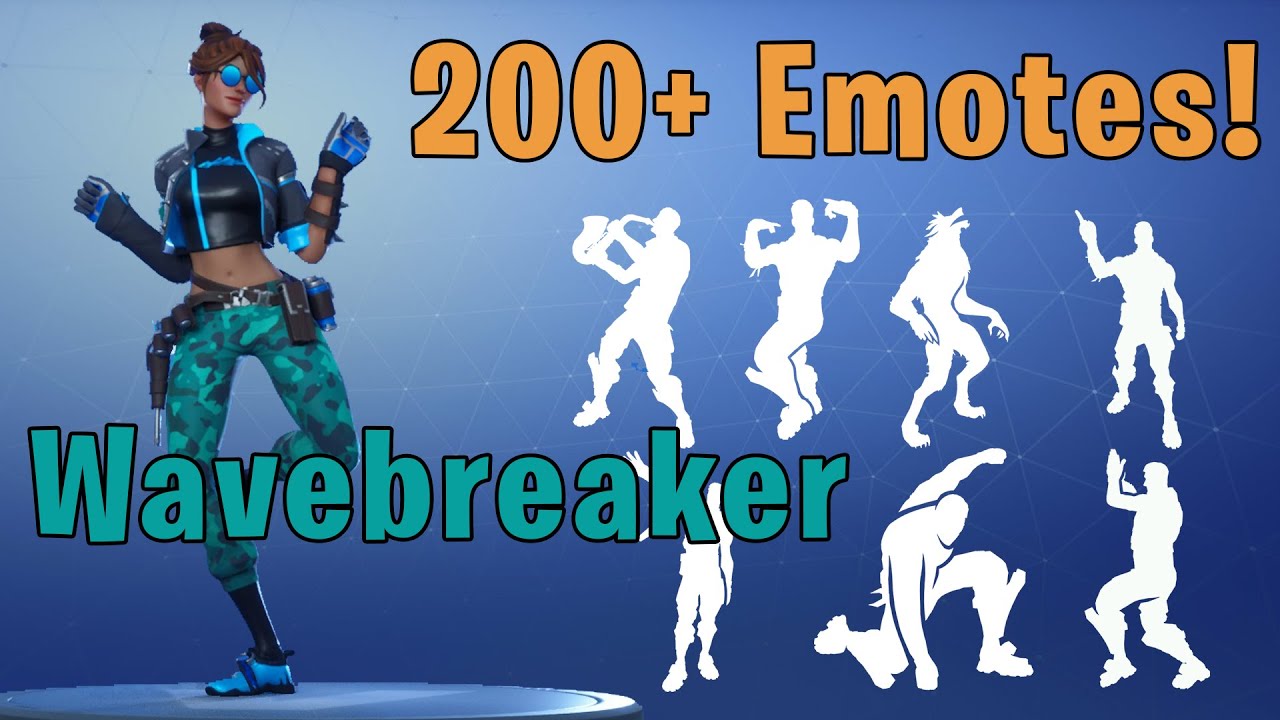 Wavebreaker Showcasing 200+ Emotes | Fortnite Emotes - YouTube