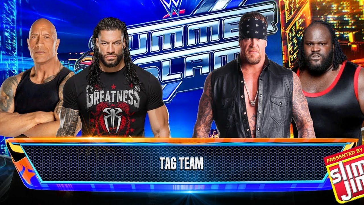 Roman Reigns & The Rock vs. Undertaker & Mark Henry | Tag Team Match ...