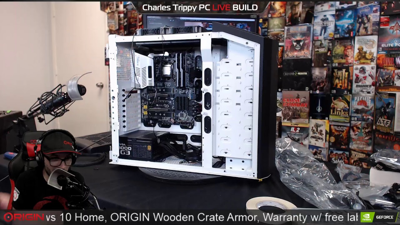 ORIGIN PC LIVE BUILD for Charles Trippy - YouTube